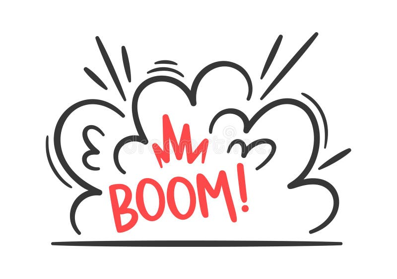Boom Explosion Vector Illustration. Stock Vector - Illustration of ...