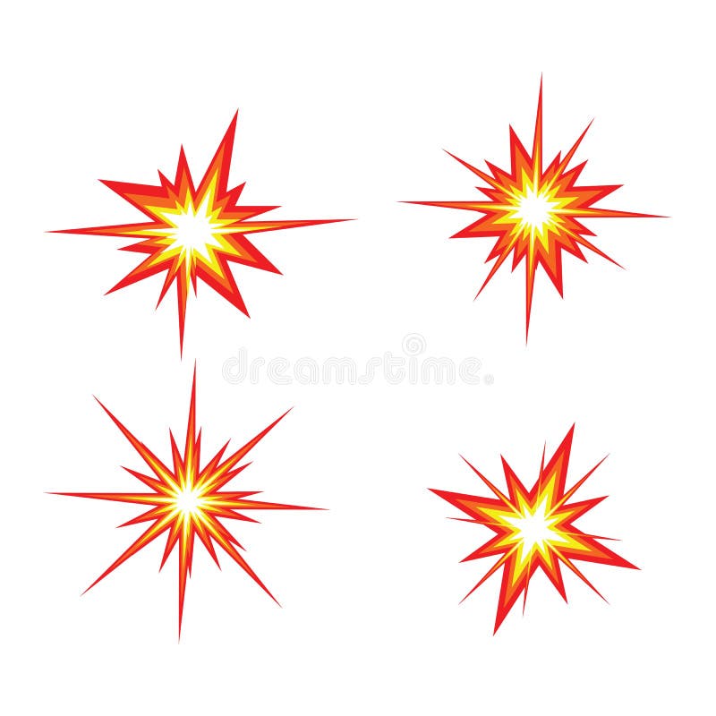 Boom Explosion Vector Illustration. Stock Vector - Illustration of ...