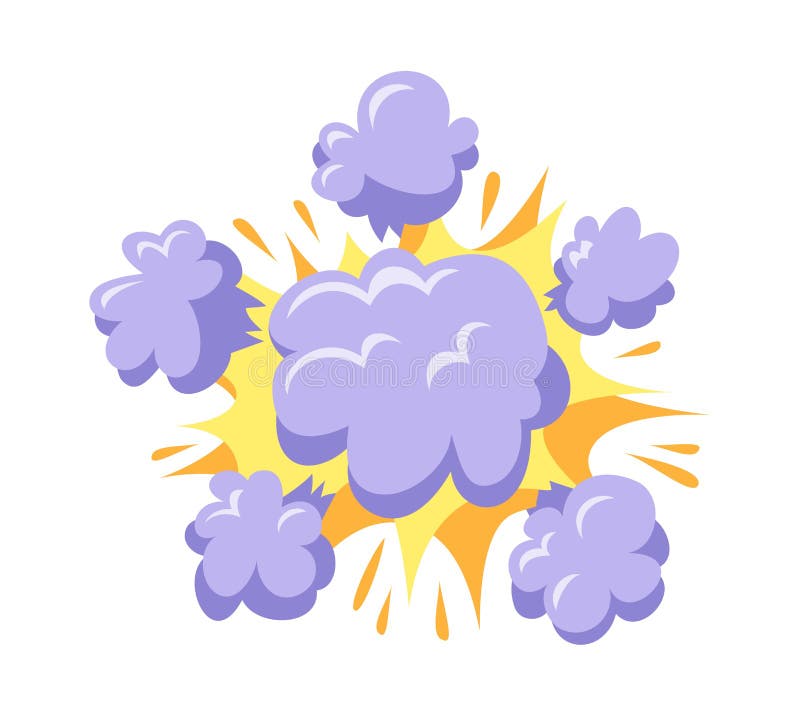 Boom Explosion Vector Illustration. Stock Vector - Illustration of puff ...