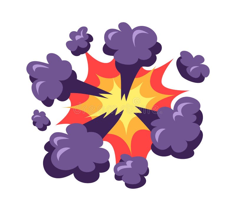 Boom Explosion Vector Illustration. Stock Vector - Illustration of bomb ...