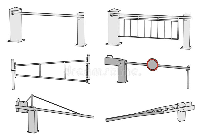 Boom Gate stock illustration. Illustration of draw, entrance - 54753477