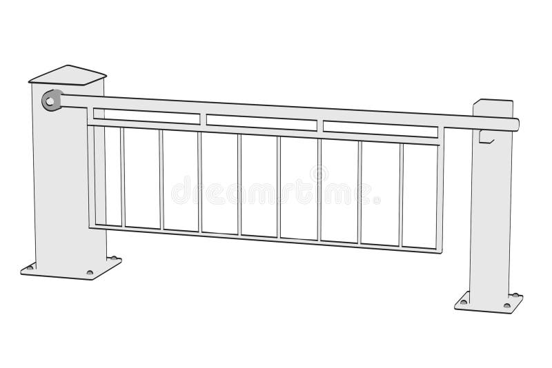 Boom Gate stock illustration. Illustration of draw, entrance - 54753477