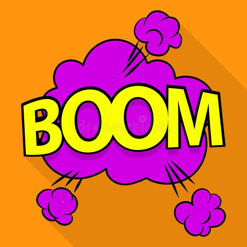 Boom icon, pop art style stock vector. Illustration of cartoon - 115305757