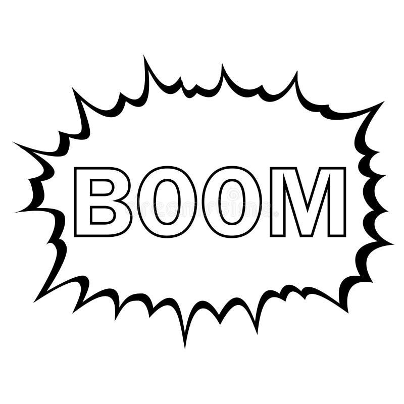 Boom Isolated White Comic Text Speech Bubble Stock Vector ...