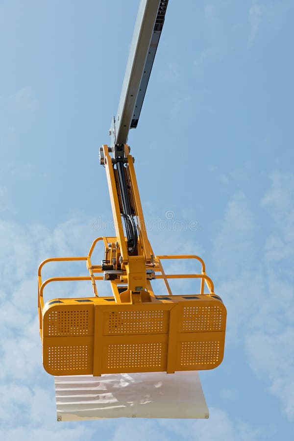 Boom Lift Platform stock image. Image of elevator, industry - 195294831