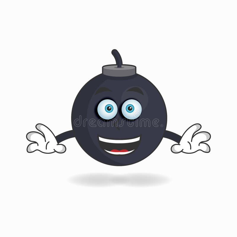 Boom Mascot Character with Smile Expression. Vector Illustration Stock ...