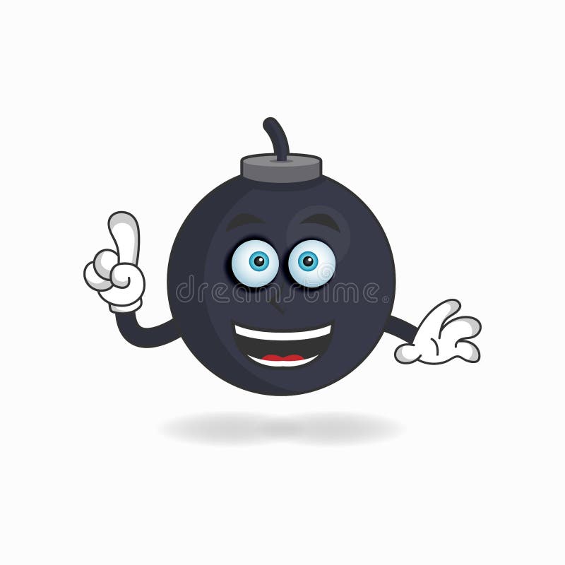 Boom Mascot Character with Smile Expression. Vector Illustration Stock ...