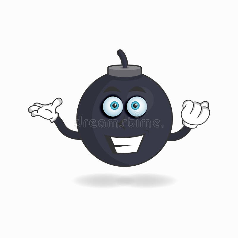 Boom Mascot Character with Smile Expression. Vector Illustration Stock ...