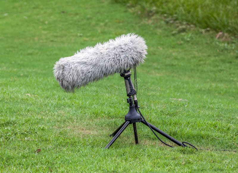 Boom Microphone for Live Sport Broadcast Stock Image - Image of media ...