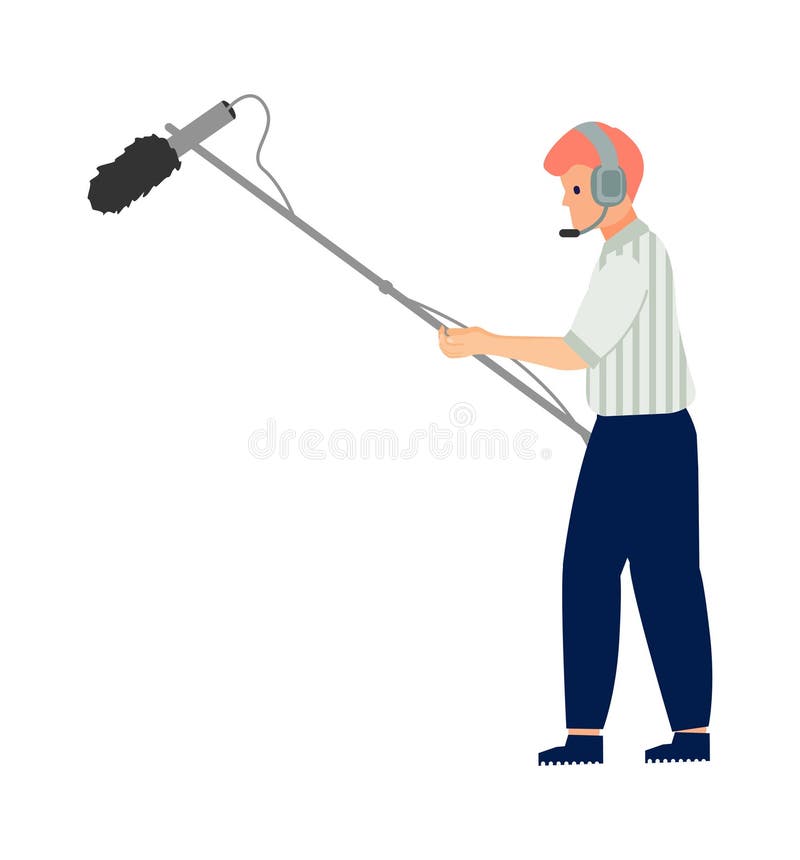 Boom Operator Illustration stock vector. Illustration of live - 229422813
