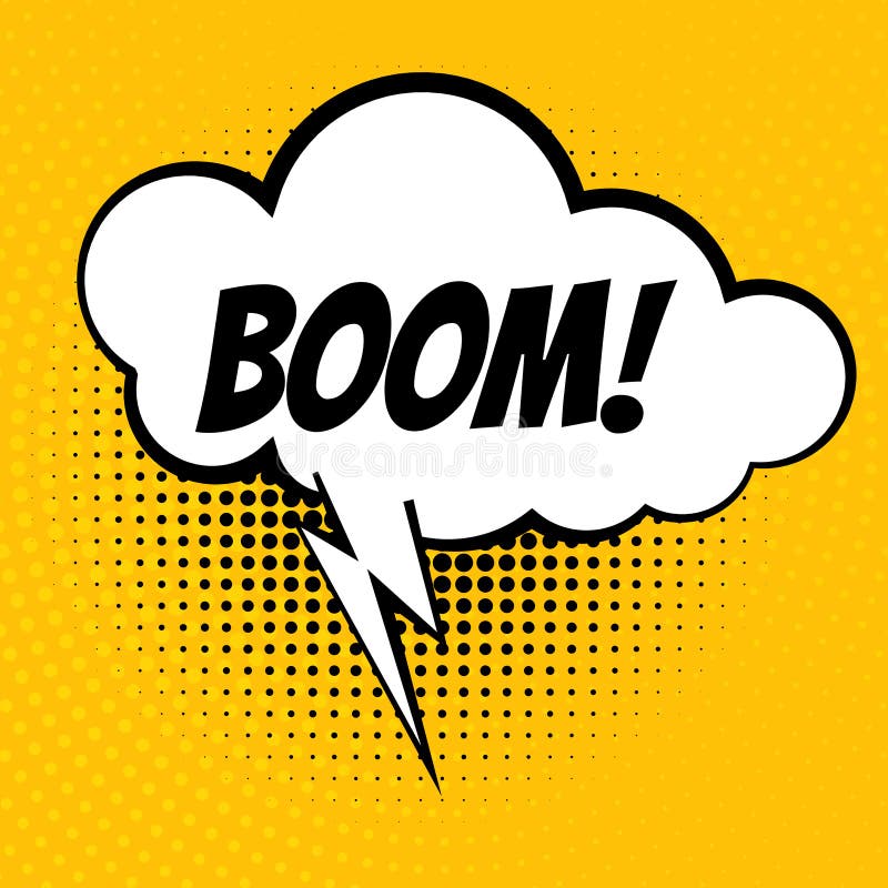 Boom, Pop Art Cloud Bubble. Vector Illustration Stock Vector ...