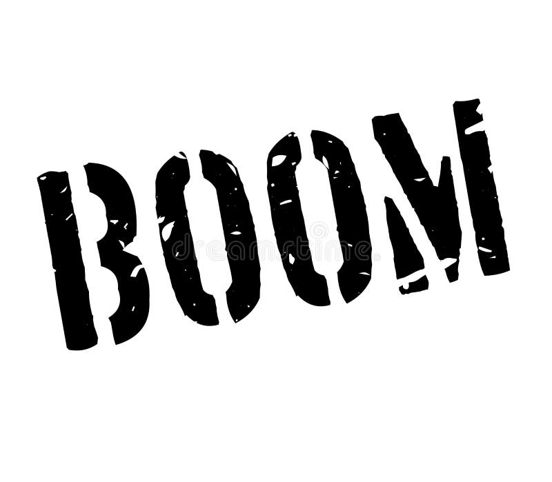 Boom rubber stamp stock vector. Illustration of creative - 85484033