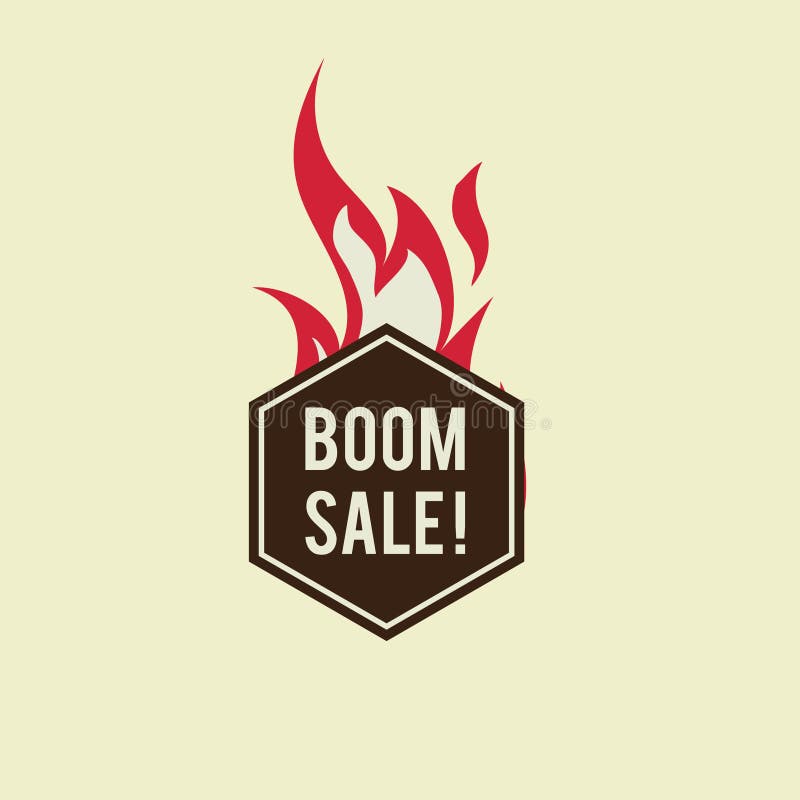 Boom Sale Label Design. Vector Illustration Decorative Design Stock ...