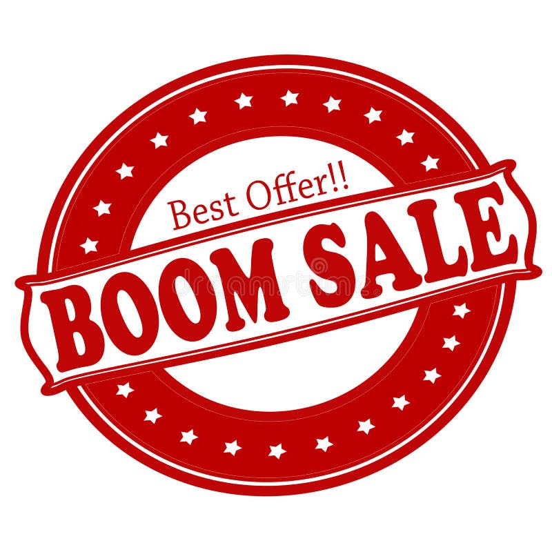 Boom sale stock illustration. Illustration of sign, grungy - 108885061