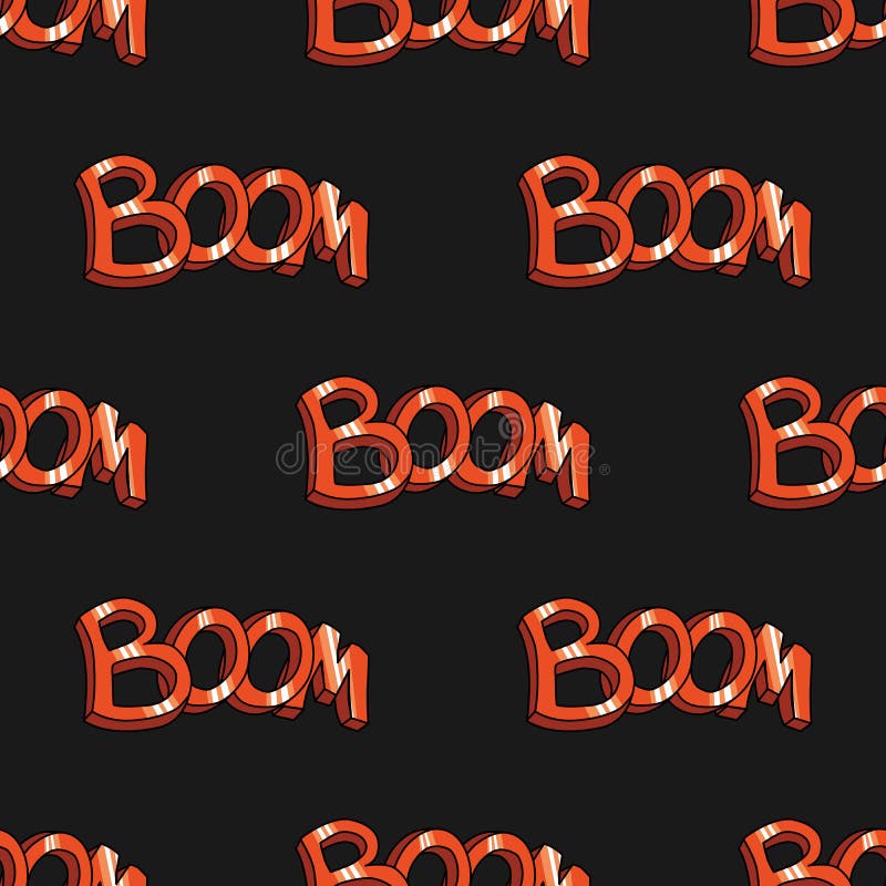 Boom Seamless pattern stock vector. Illustration of artistic - 61865885