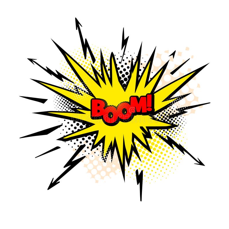 Boom Text Comic. Hand Drawing. Not AI, Vector Illustration. Stock ...
