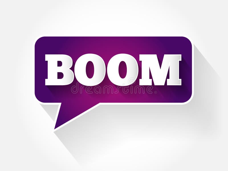 BOOM text message bubble stock illustration. Illustration of concept ...