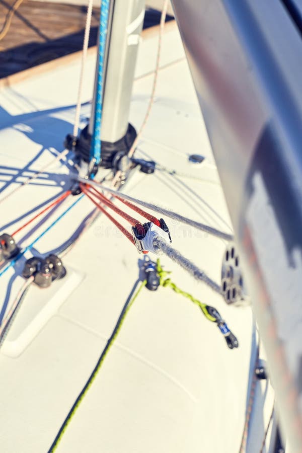 Sailboat Boom & Sail stock image. Image of vessel - 20800979