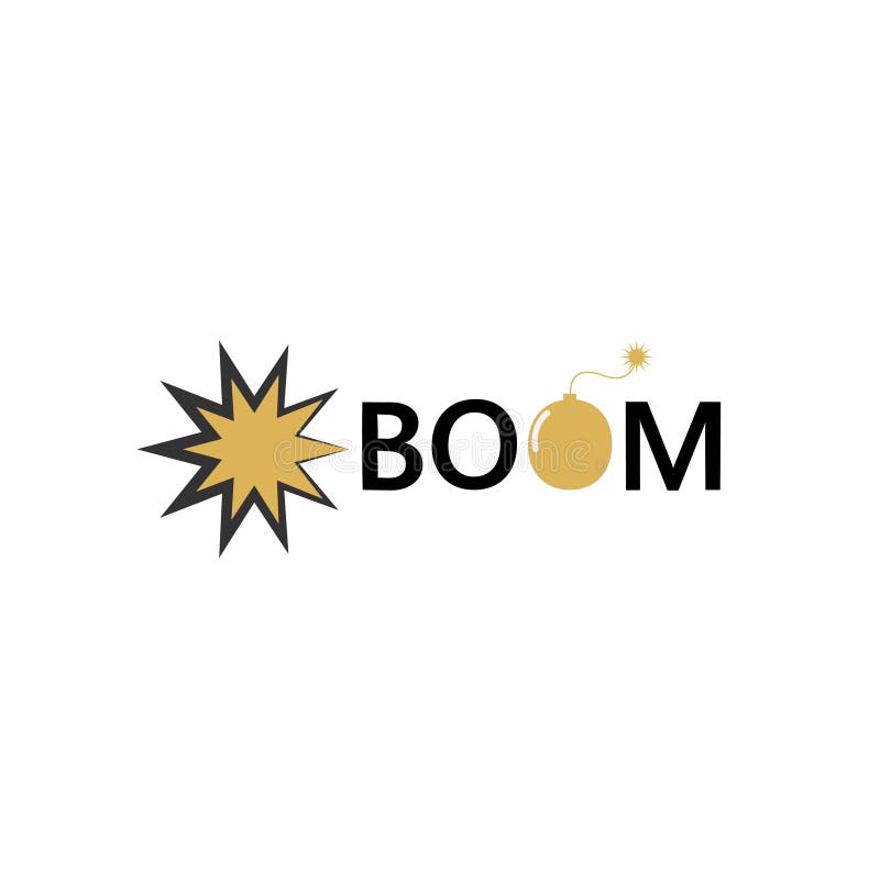 Boom vector logo design stock illustration. Illustration of design ...