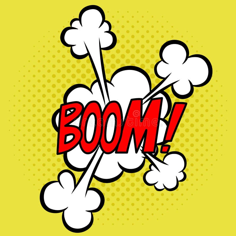 Boom Word. Comic Speech Bubble. Text Sound Effects Stock Vector ...