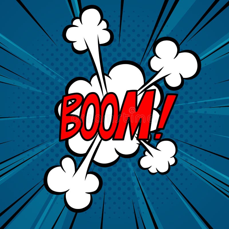Boom Word. Comic Speech Bubble. Text Sound Effects Stock Vector ...