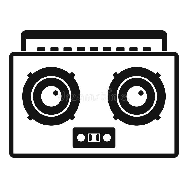 Boombox icon, simple style stock illustration. Illustration of ... Boombox icon, simple style stock illustration. Illustration of ...