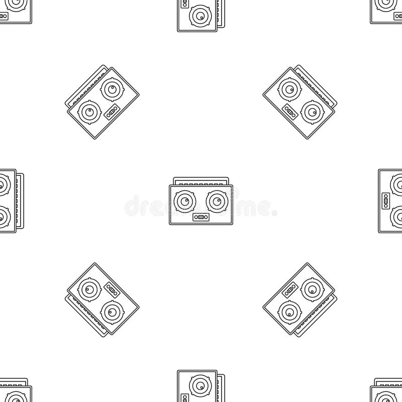 Boombox Pattern Seamless Vector Stock Vector - Illustration of classic ...