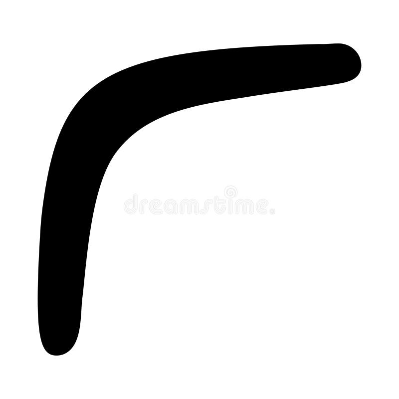 Boomerang in Motion the Art of Returning Flight Precision Stock Vector ...