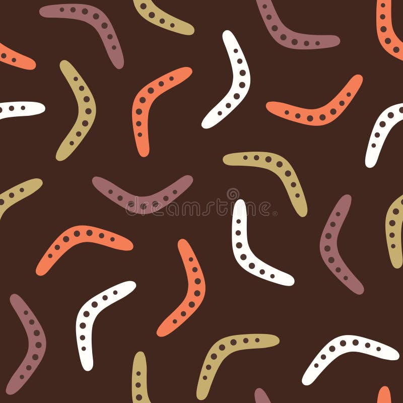 Boomerang Seamless Pattern stock vector. Illustration of aboriginal ...