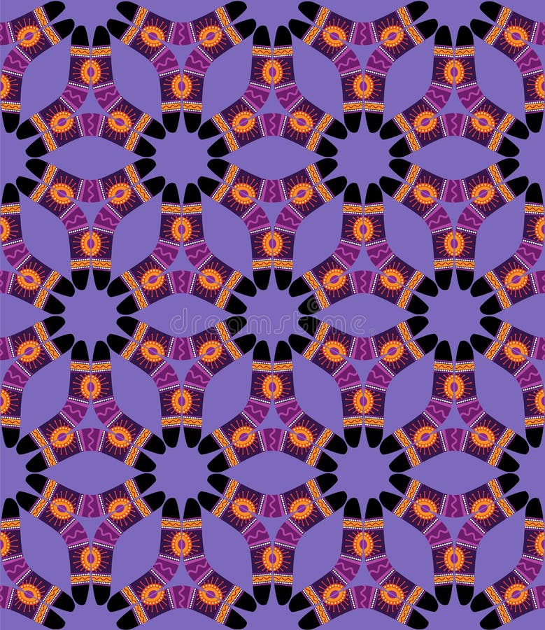 Boomerang Seamless Pattern stock vector. Illustration of aboriginal ...