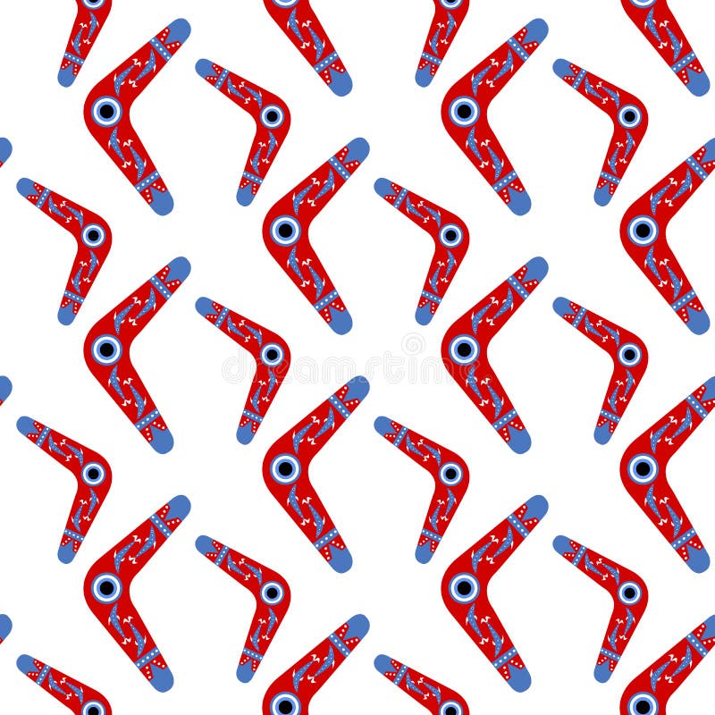 Boomerang Seamless Pattern stock vector. Illustration of aboriginal ...