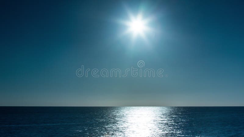 Loopable Video of Bright Moving in Clear Sky Over Mediterranean Sea ...