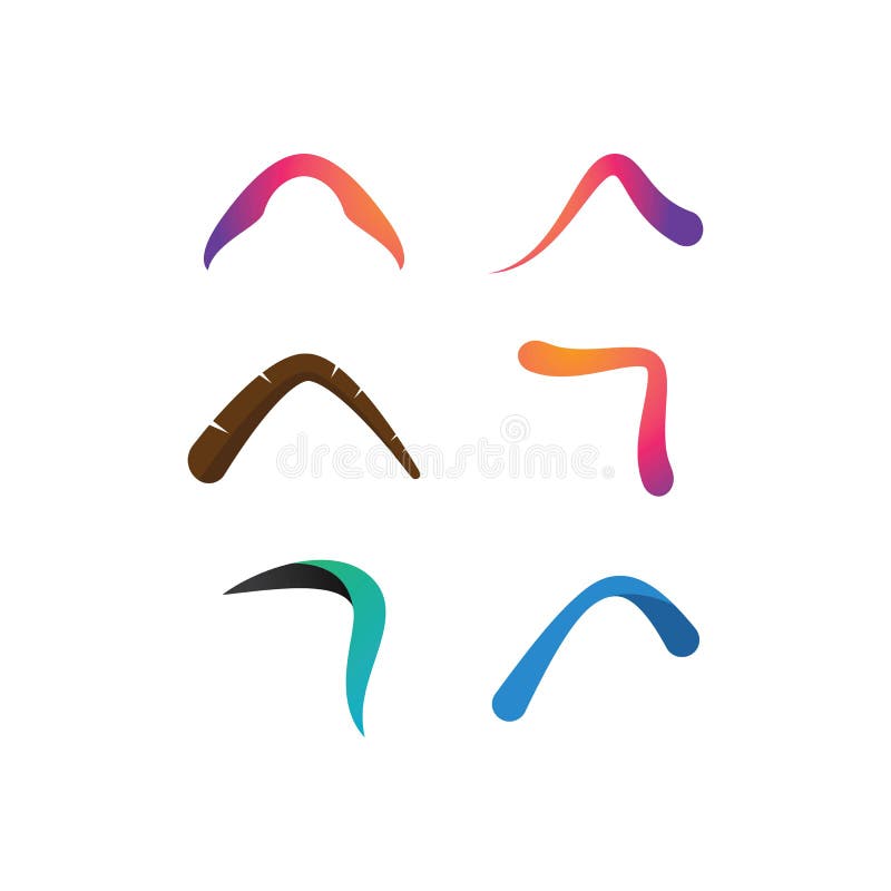 Boomerang stock vector. Illustration of logo, flat, weapon - 202758687