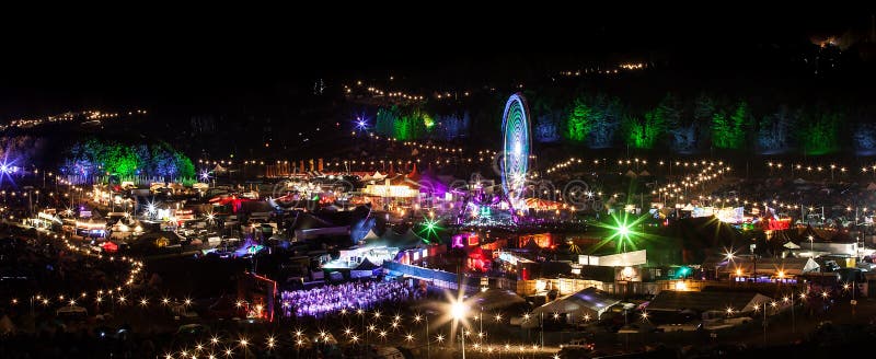 Boomtown Fair 2014 UK Night View Stock Photo - Image of hampshire ...