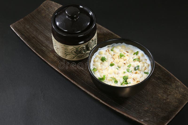 Boondi Ka Raita, Indian Dish Stock Photo - Image of black, chili: 297318158