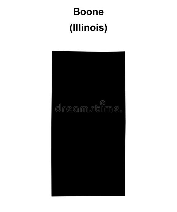 Boone outline map stock vector. Illustration of blank - 361544974