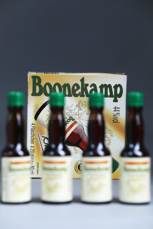 Boonekamp Bitter, Mini Bottles Editorial Stock Photo - Image of space ...