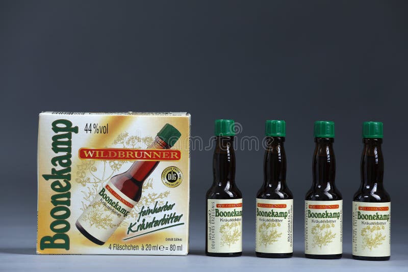 Boonekamp Bitter, Mini Bottles Editorial Stock Photo - Image of drink ...