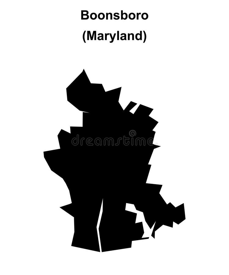 Boonsboro Outline Map Stock Illustrations – 2 Boonsboro Outline Map ...
