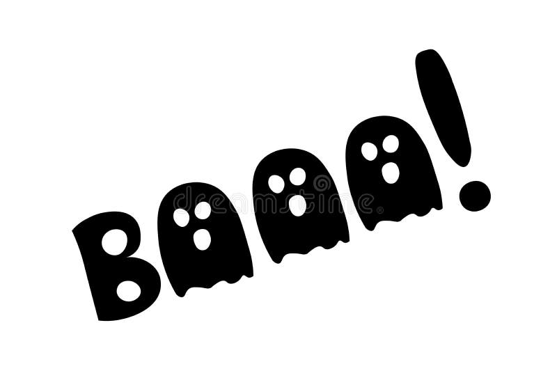 Vector Booo of Halloween Inscriptions Ghost Illustration. Stock ...