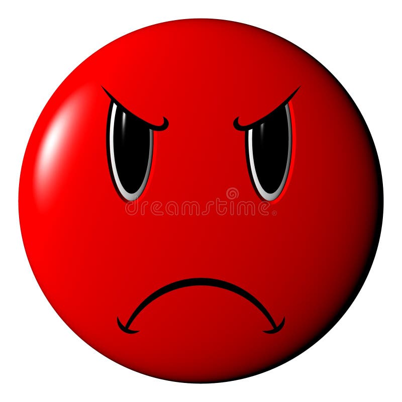 Boos gezicht stock illustratie. Illustration of emoticon - 29261669