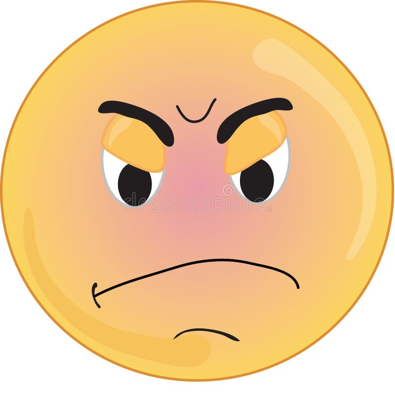 Boos gezicht vector illustratie. Illustratie bestaande uit emotie - 343184