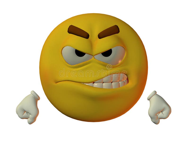 Boos mannetje smilie stock illustratie. Illustratie bestaande uit ...