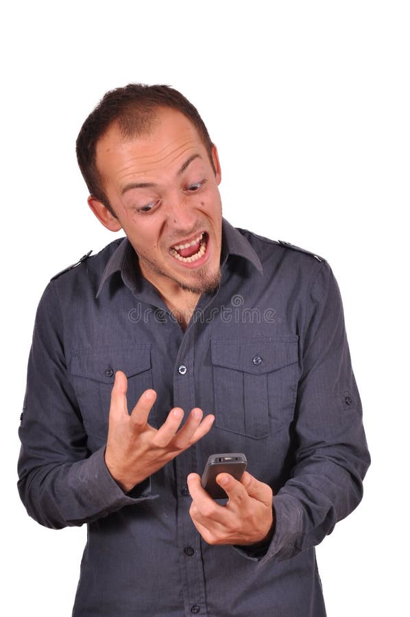 Boos Telefoongesprek stock foto. Image of persoon, zaken - 34522432