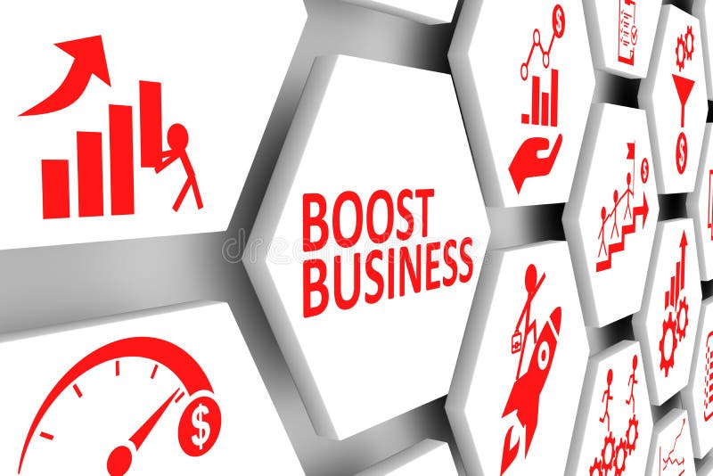 BOOST BUSINESS Concept Cell Background Stock Illustration ...