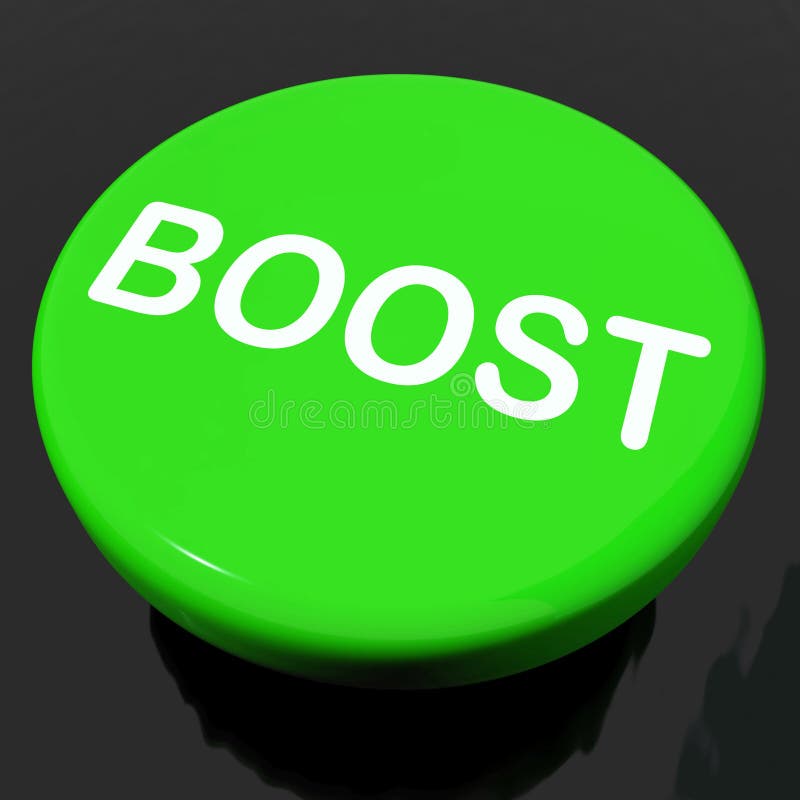 Boost Button Shows Promote Increase Encourage Stock Illustration ...