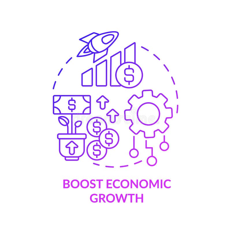 Boost Economic Growth Purple Gradient Concept Icon Stock Vector ... Boost Economic Growth Purple Gradient Concept Icon Stock Vector ...