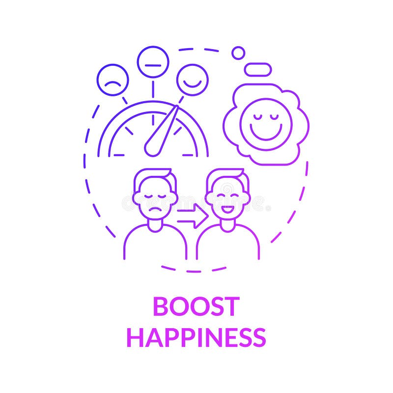 Boost Happiness Purple Gradient Concept Icon Stock Vector ... Boost Happiness Purple Gradient Concept Icon Stock Vector ...