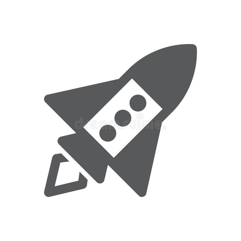 Spaceship Icon - Rocket Launching Icon - Boost Icon, Stock Vector ...