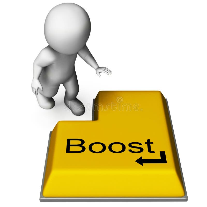 Boost Key Means Upgrade or Improvement Stock Illustration ...
